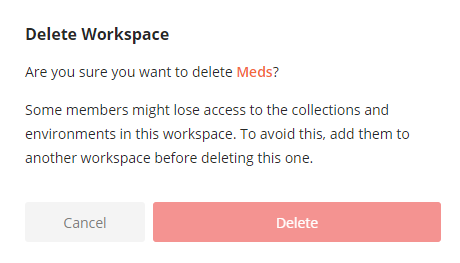 Can't delete a workspace - Website · Issue #6160 · postmanlabs/postman-app-support · GitHub