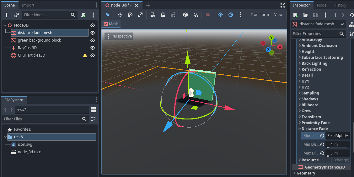 When material Distance Fade is set to PixelAlpha, object will render over editor icons/gizmos ...
