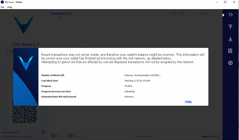 wallet 1.0.4 wont syn. · Issue #658 · Veil-Project/veil · GitHub