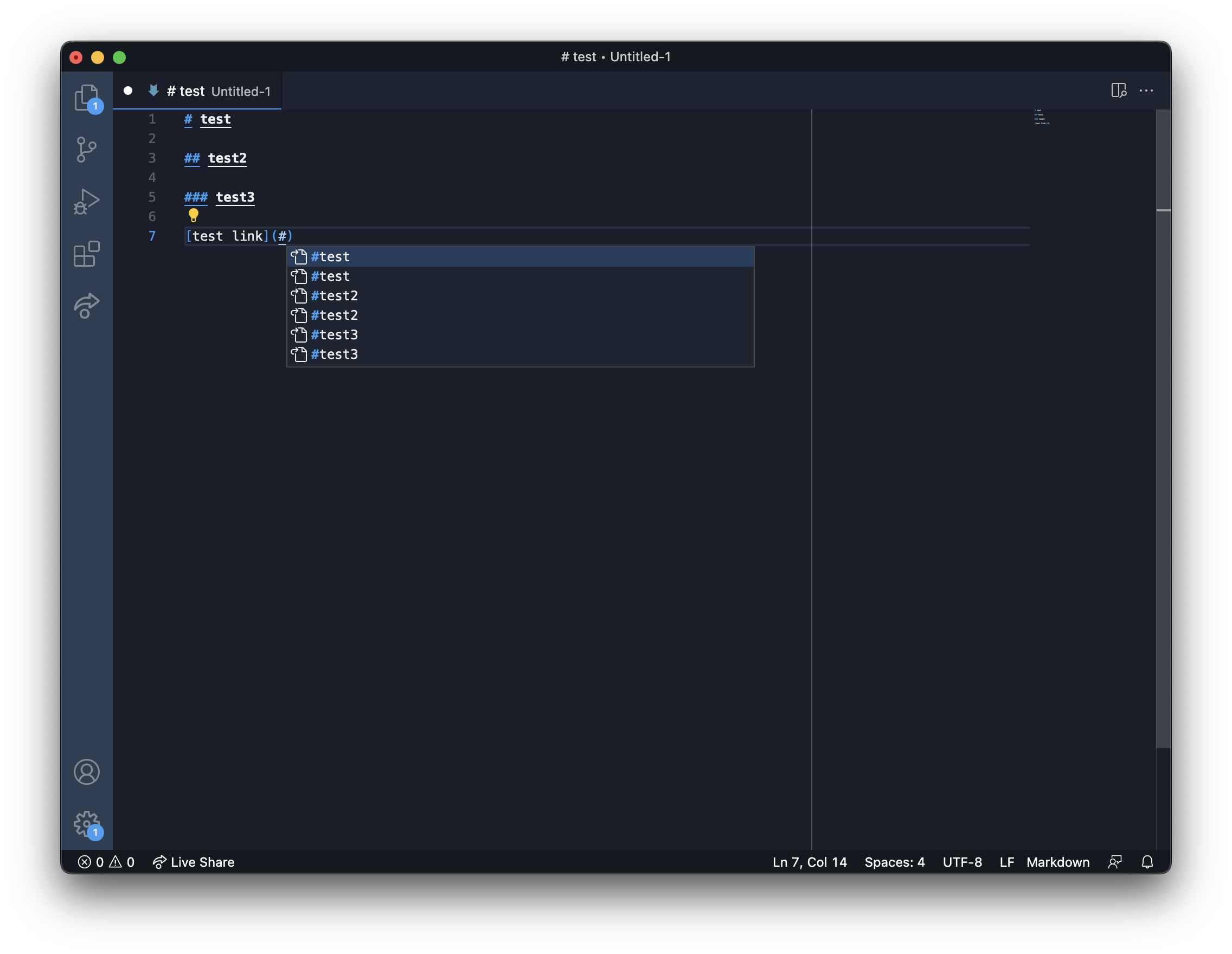 Duplicate Heading References In Autocomplete Popup · Issue 1251 · Yzhang Ghvscode Markdown