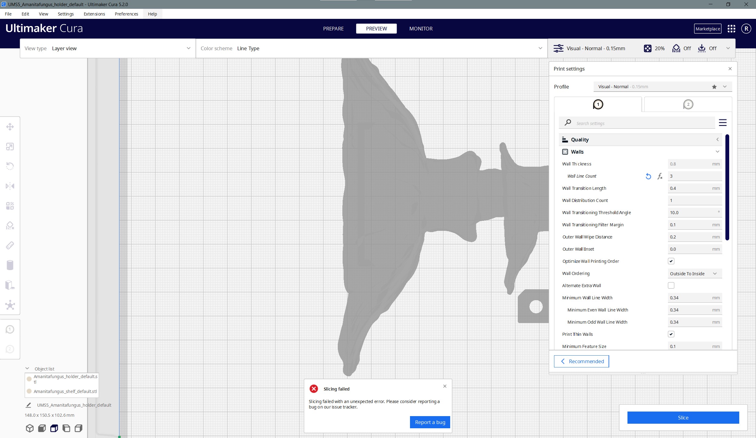 [5.2.0] Cura Engine Crash, "Slicing failed with an unexpected error" · Issue #1784 · Ultimaker ...