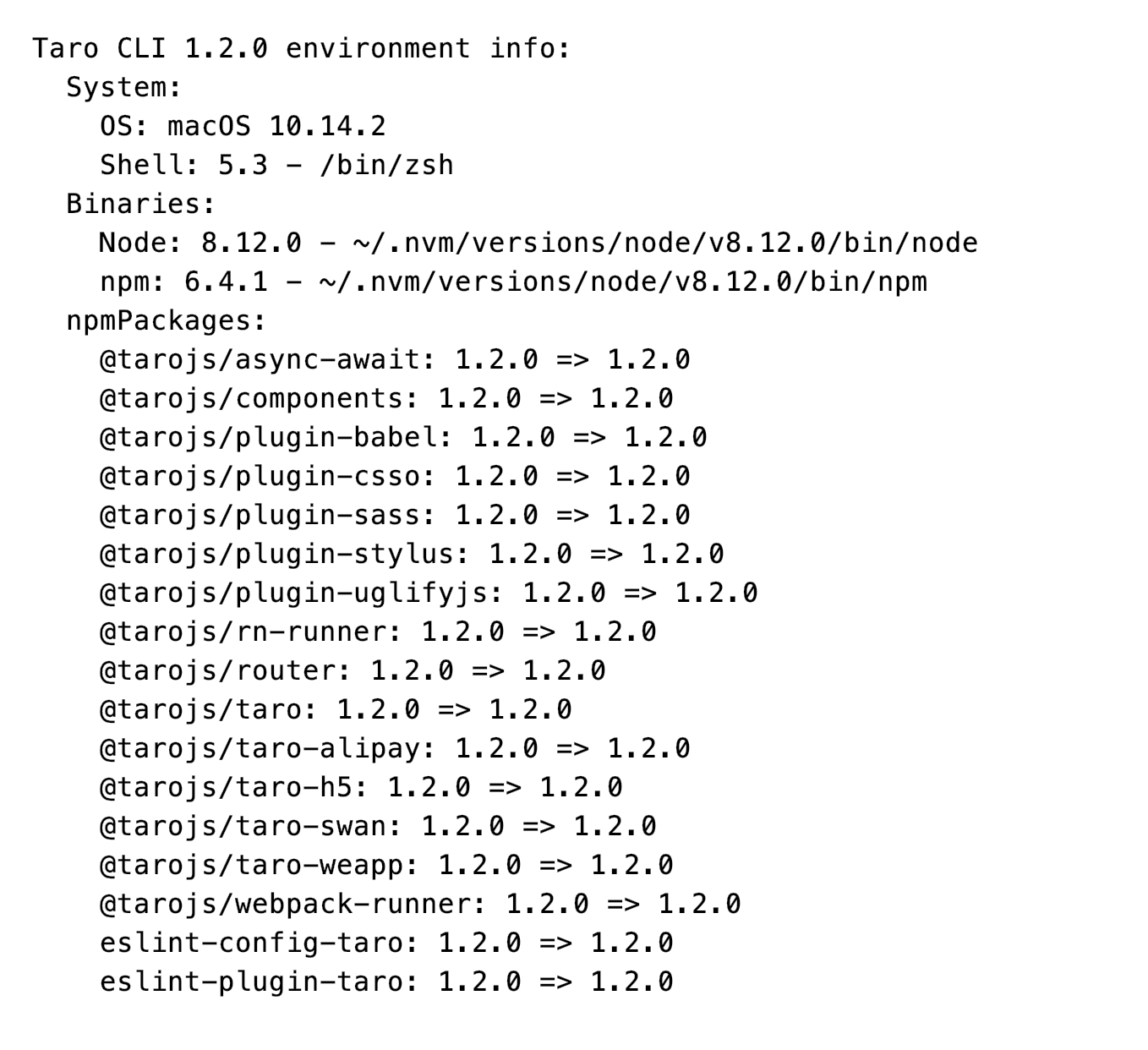taro update project 问题 · Issue #1588 · NervJS/taro · GitHub