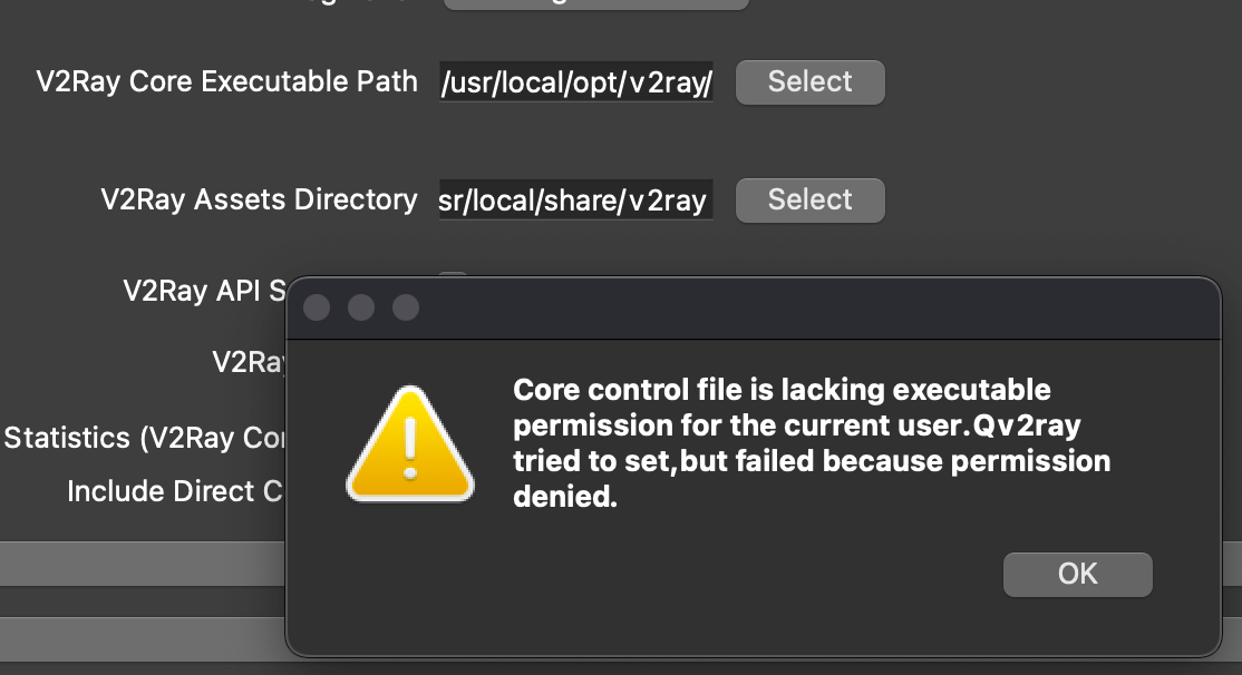 使用疑问：「macOS无法设置v2ray kernel 」 · Issue #1340 · Qv2ray/Qv2ray · GitHub