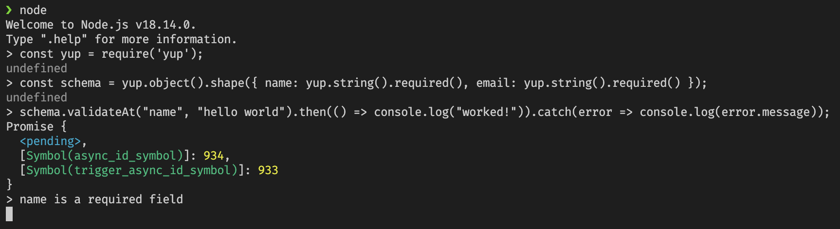 Validateat Method Doesn T Work On Required Fields · Issue 1968 · Jquense Yup · Github