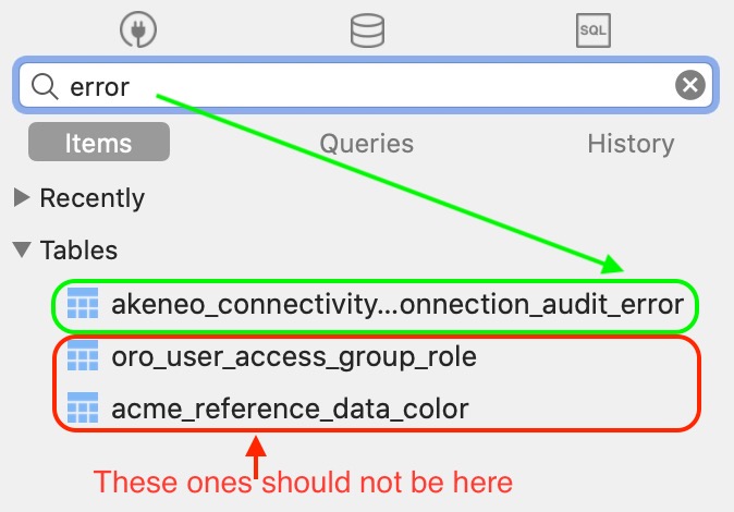 Search for item doesn't filter correctly table · Issue #1891 · TablePlus/TablePlus · GitHub