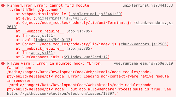 About "module not found: error: can't resolve" · Issue #380 · microsoft/node-pty · GitHub