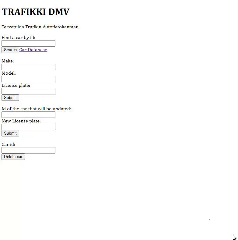 GitHub - JarvensivuS/car-database: Handling HTTP requests using Spring Boot