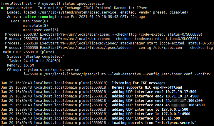 The service is listening normally, the firewall is normally on, and the ...