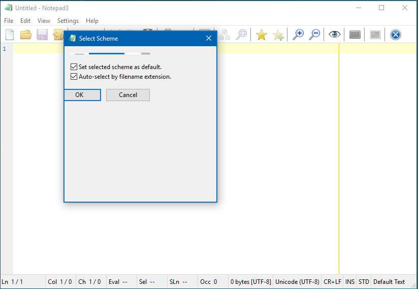 Bug in displaying Select Scheme window · Issue #923 · rizonesoft/Notepad3 · GitHub