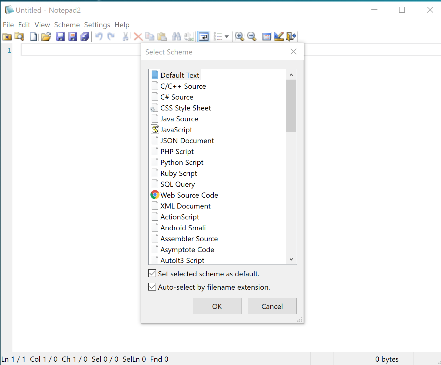 Bug in displaying Select Scheme window · Issue #923 · rizonesoft/Notepad3 · GitHub