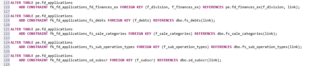 Генерация избыточного кода для дочерней секционированной таблицы ...