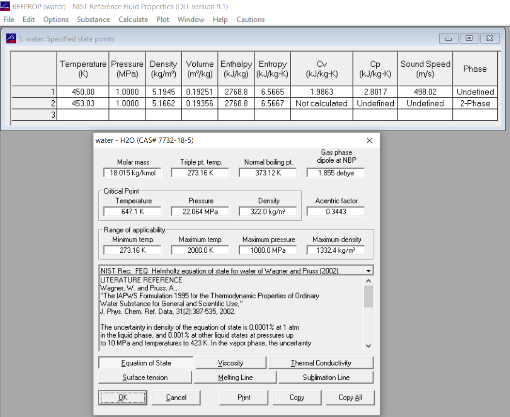 Metastable conditions for IAPWS-Water properties · Issue #438 · usnistgov/REFPROP-issues · GitHub