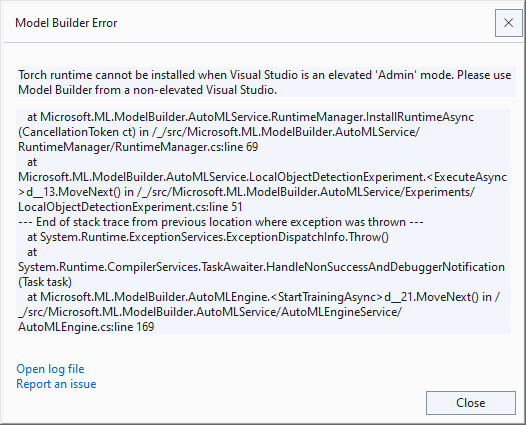 Unable To Install Torch Runtime To Train With Vott In Vs2022 While In Admin Mode · Issue 2774 3296