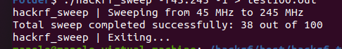 [Question]: Looping hackrf_sweep x times · Issue #1226 · greatscottgadgets/hackrf · GitHub