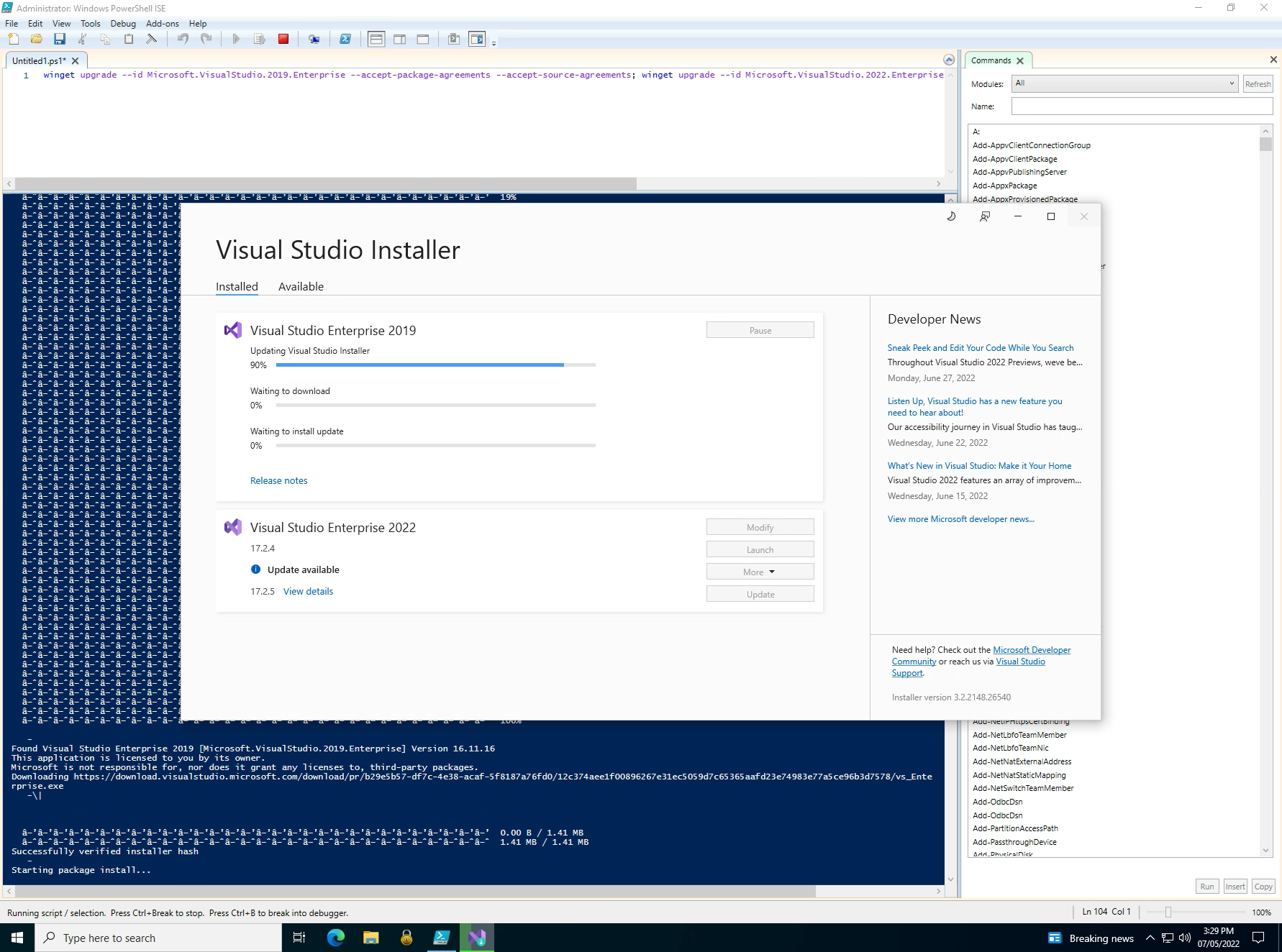 Winget doesn't wait for an update to finish so the second update is skipped · Issue #2309 ...