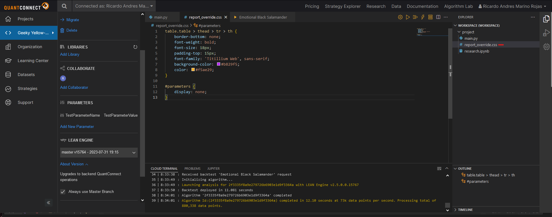 Add documentation for custom HTML template file and CSS override file ...