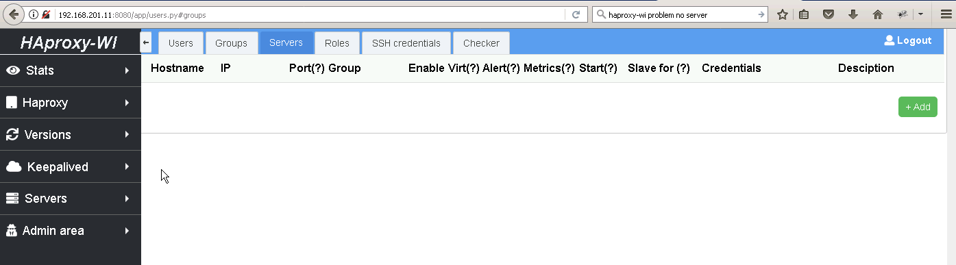 Problem conecting to local haproxy server · Issue #102 · roxy-wi/roxy-wi · GitHub