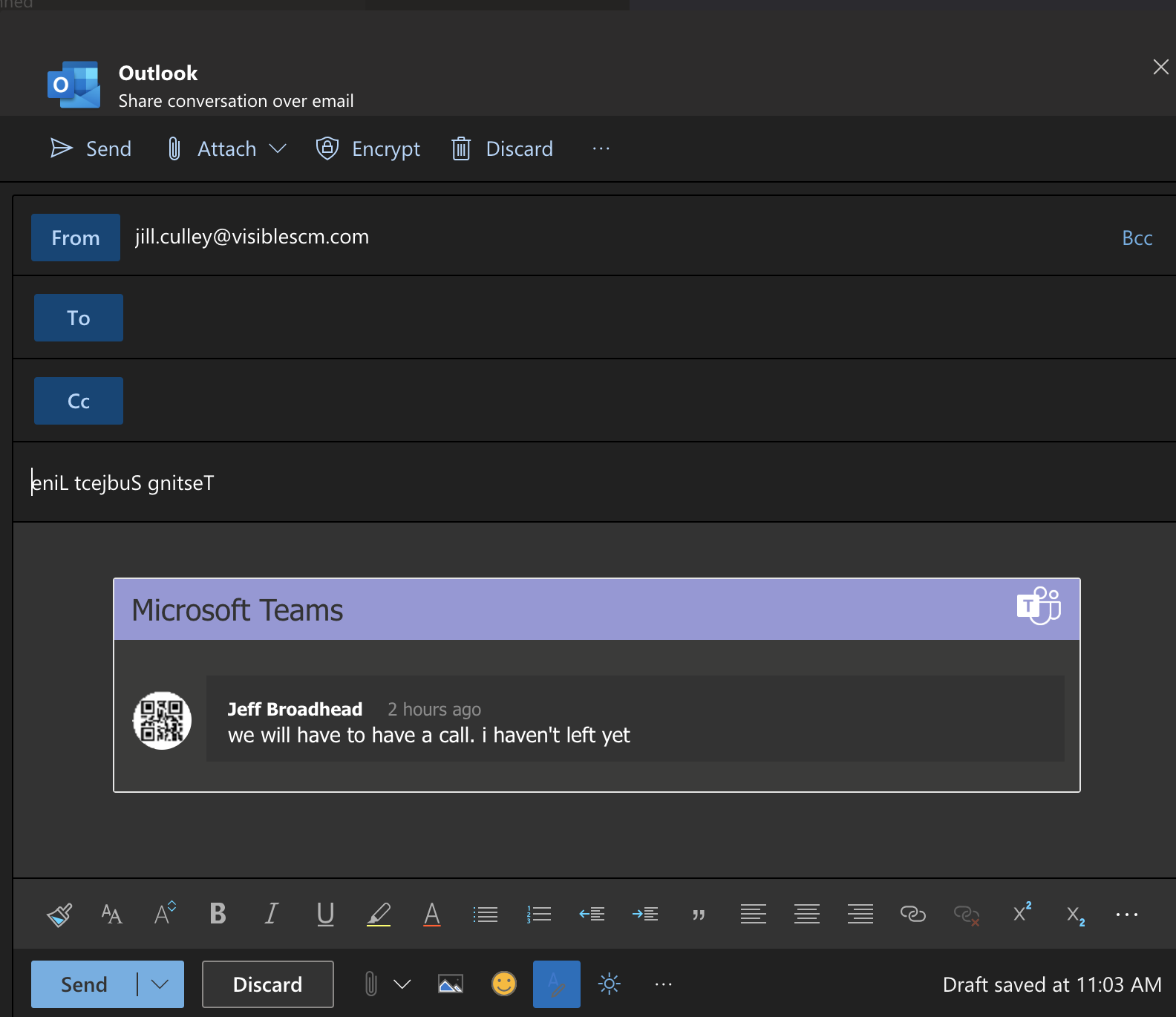 Teams Output to Outlook Subject Line is Backwards · Issue #2043 · MicrosoftDocs/msteams-docs ...