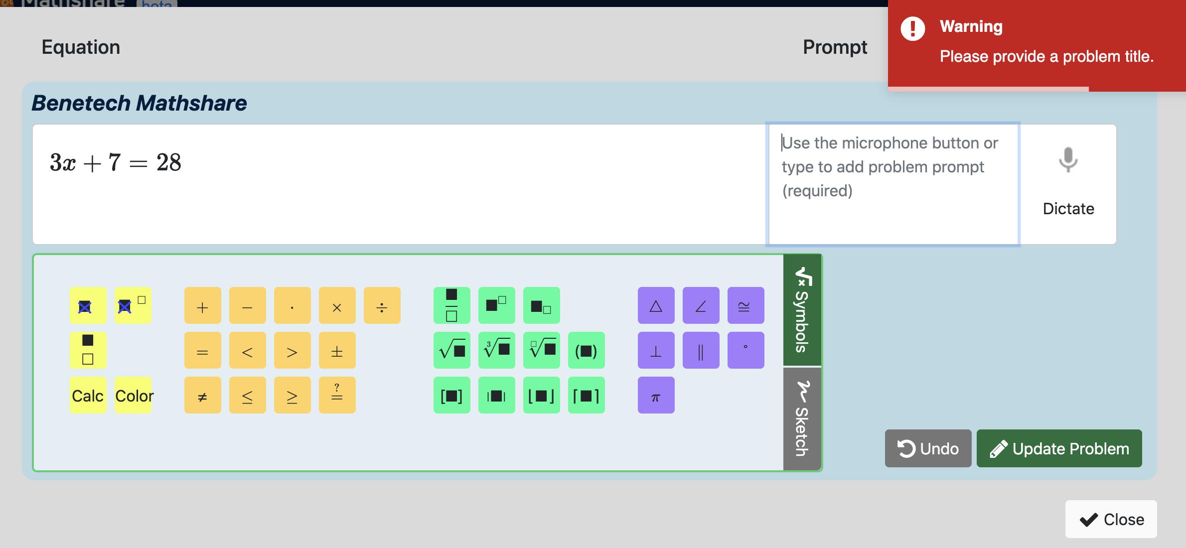 Prompt does not show up when editing the problem · Issue #1202 · benetech/MathShare · GitHub