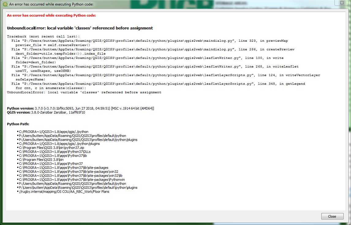 Issues Related To The Use Of Qgis2web With Qgis 3 8 Zanzibar · Issue 775 · Qgis2web Qgis2web