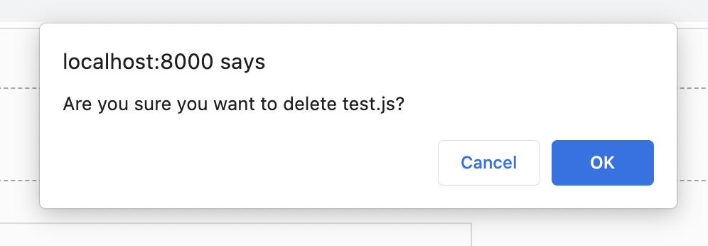 Instead of `Alert`, we should use `modal` for deletion of file/folder confirmation · Issue #2574 ...