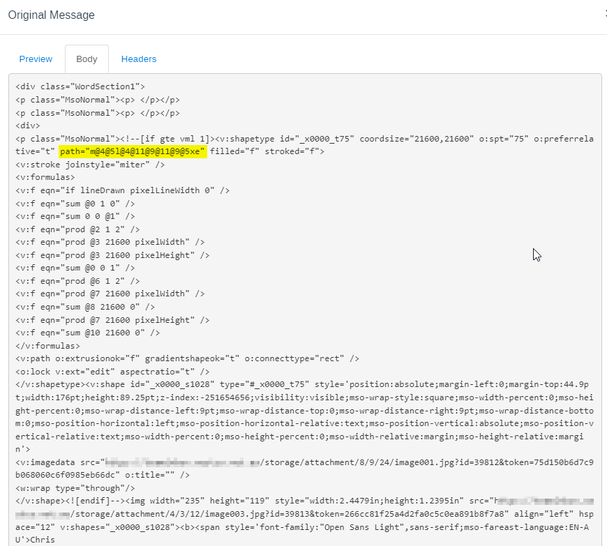 O365 Forwarded Email - Customer Name is: m@4@5l@4@11@9@11@9@5xe · Issue ...