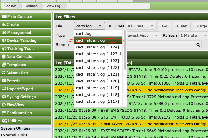 Log page should not be empty if no log info exists · Issue #3949 ...