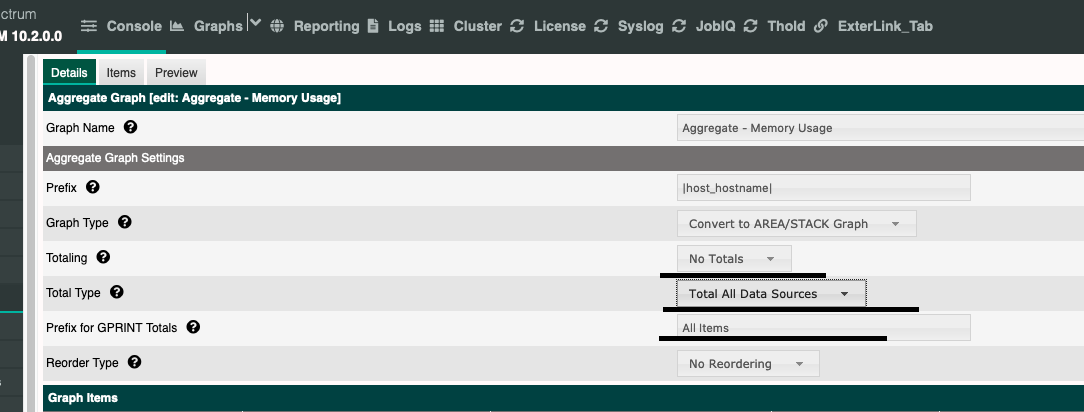 Creating/Updating an Aggregate Graph to use LINE/STACK's generates ...