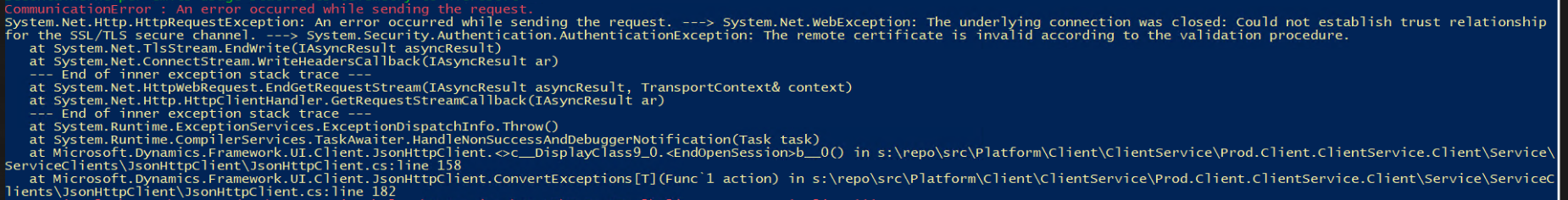 Run-TestsInBcContainer fails with certificate validation error · Issue ...