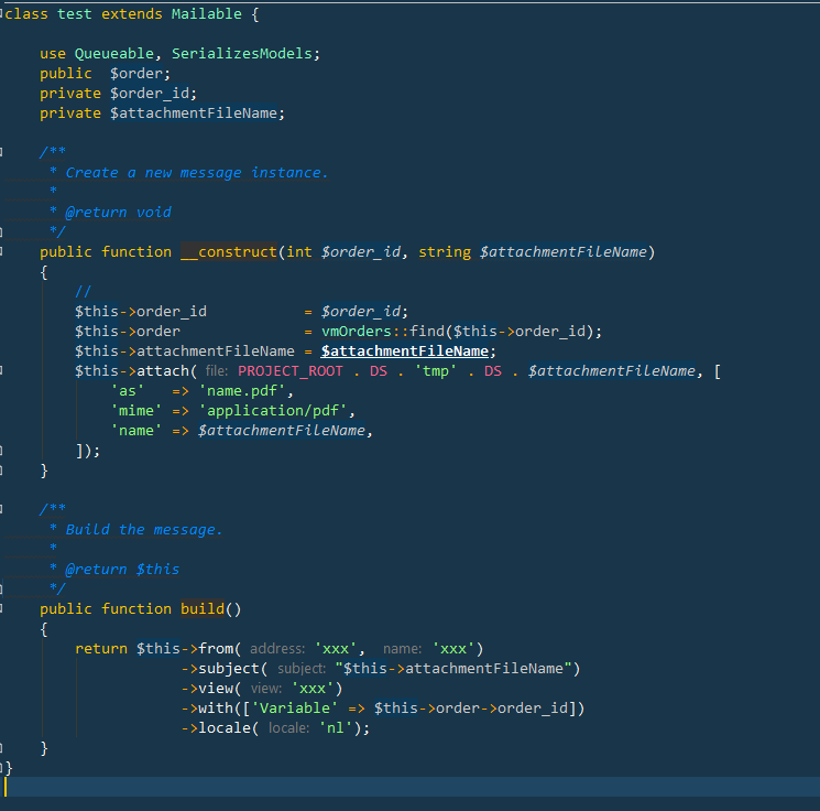 Type Hints In Mailable Constructor Must Be An Object · Issue 52