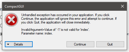 Met with unhandled exception error when choosing folder. · Issue #210 · IridiumIO/CompactGUI ...