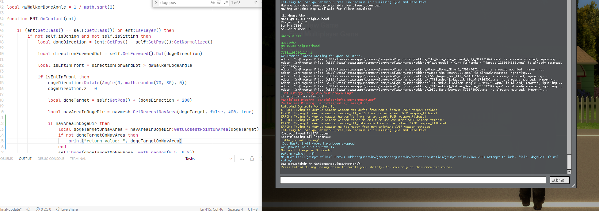 CNavArea:GetClosestPointOnArea can return nil · Issue #4524 · Facepunch/garrysmod-issues · GitHub