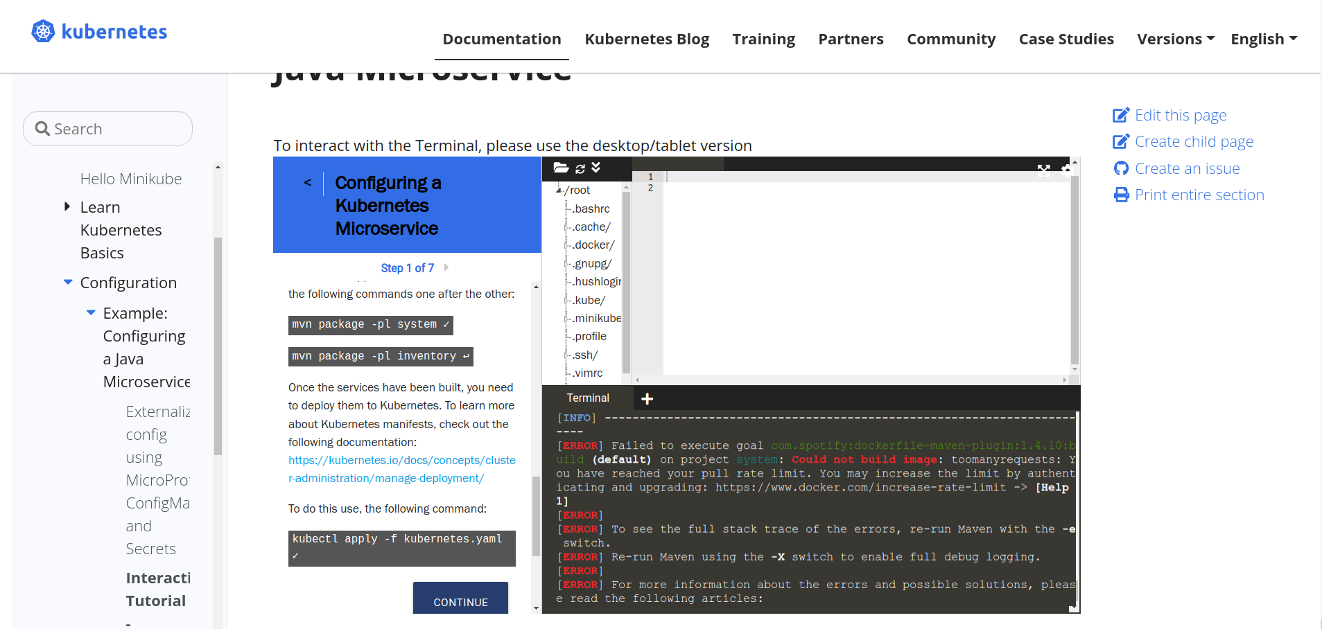 Interactive Tutorial - Configuring a Java Microservice · Issue #38028 ...