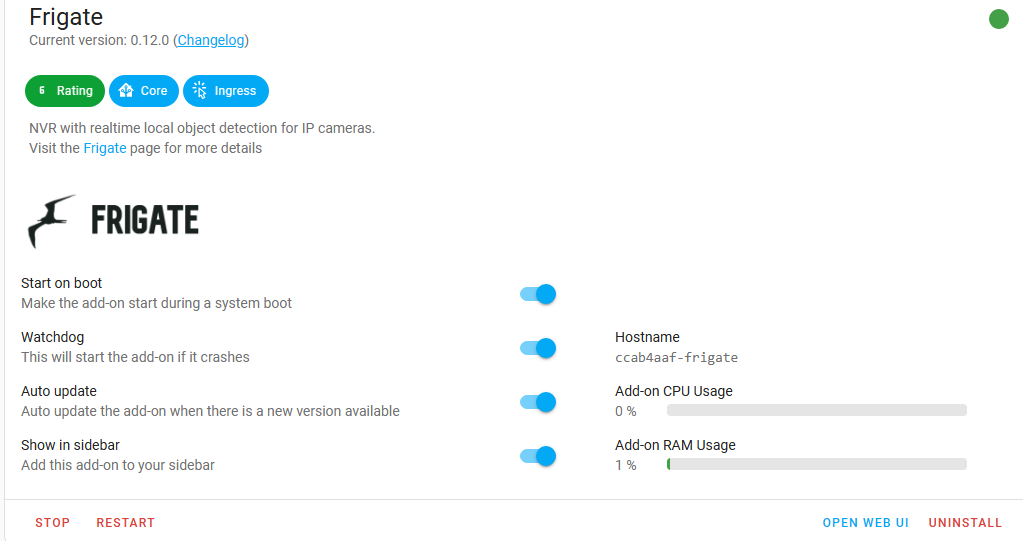 Unable to load/start the addon and the integration · Issue #459 · blakeblackshear/frigate-hass ...