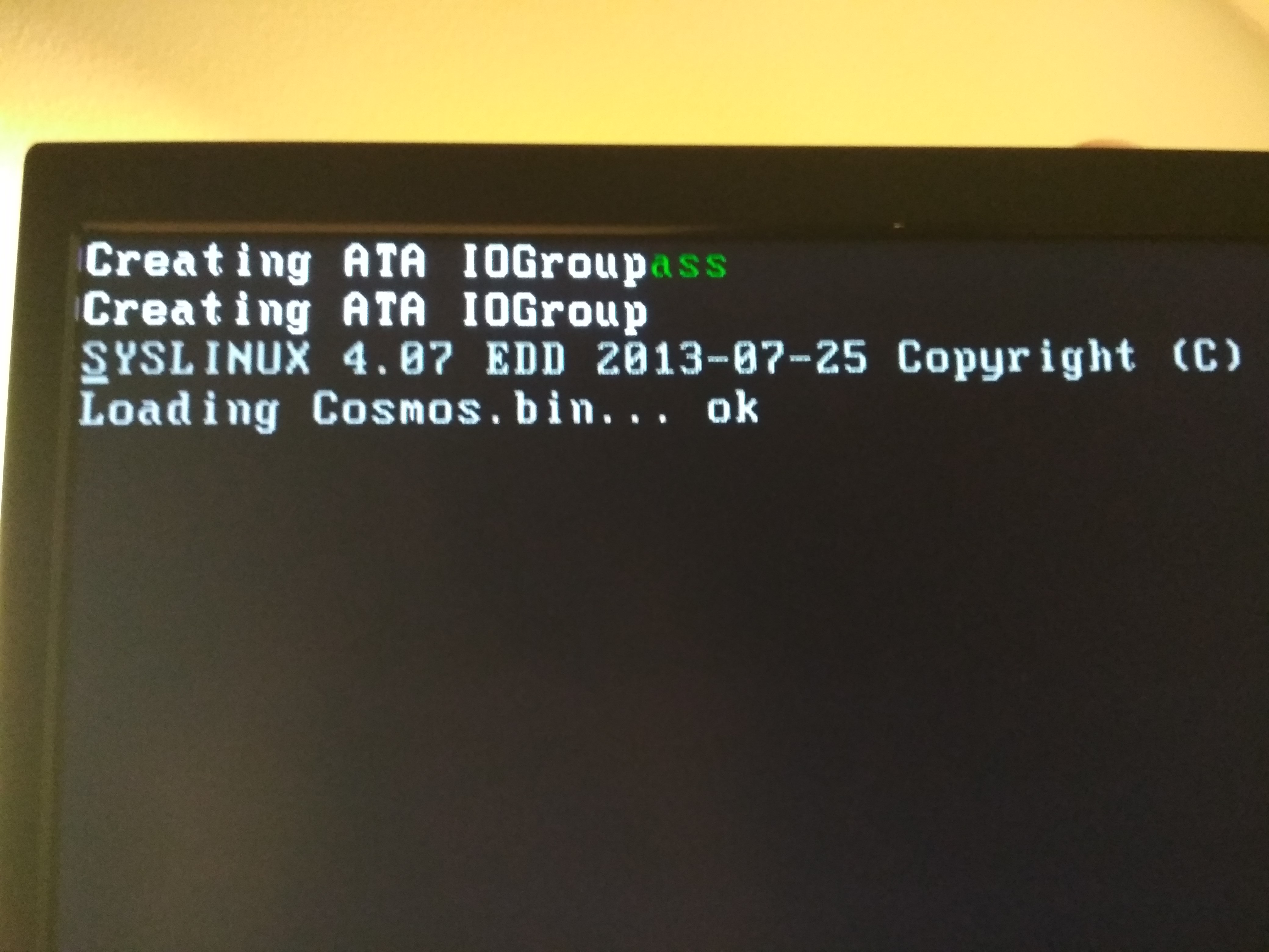 Booting stuck at Cosmos.bin · Issue #1264 · CosmosOS/Cosmos · GitHub