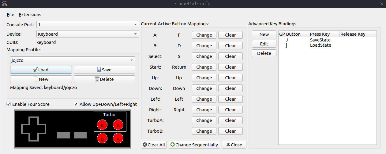 Input - Advanced Key Bindings not saved in config · Issue #385 · TASEmulators/fceux · GitHub