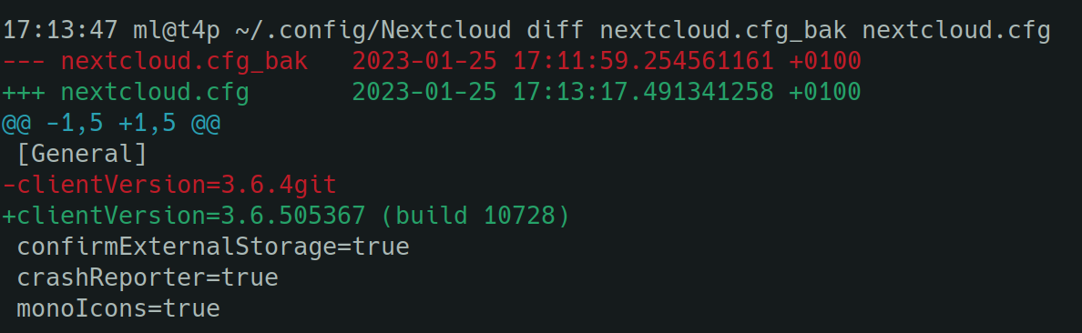 Remove geometry and serverVersion from nextcloud.cfg · Issue #1666 · nextcloud/desktop · GitHub