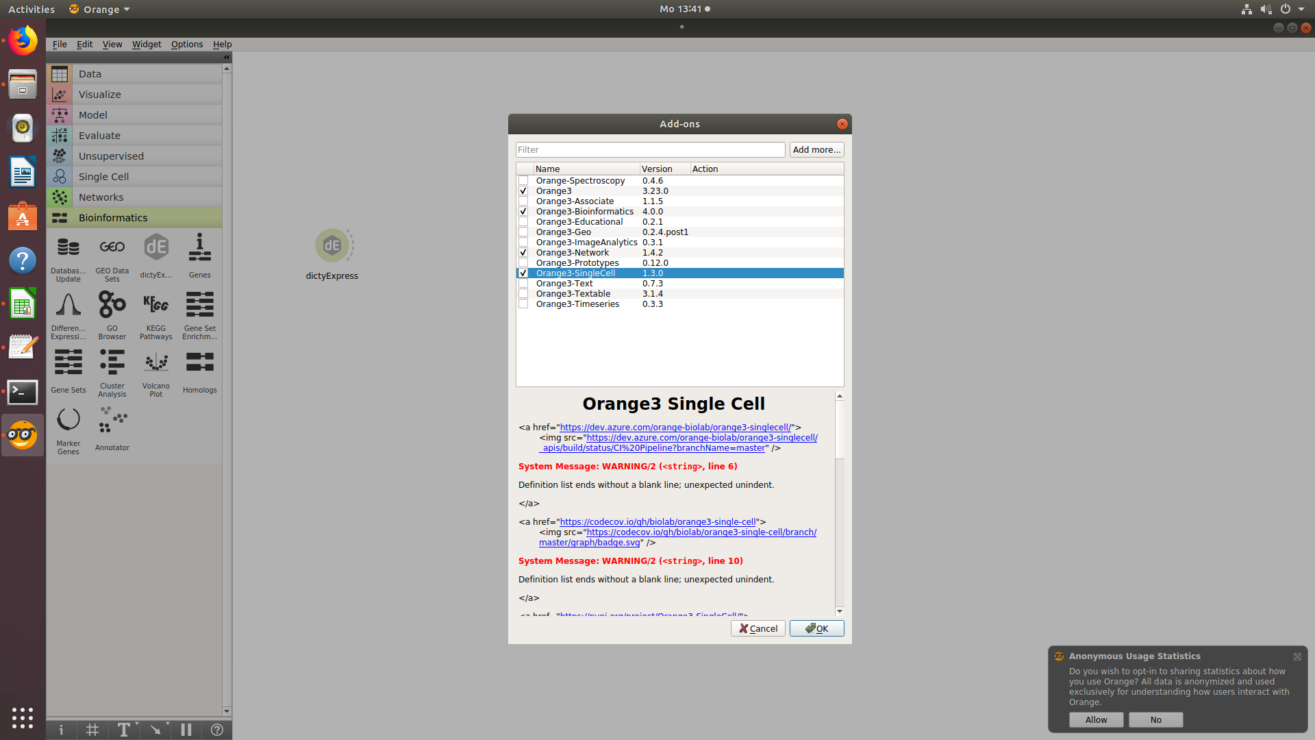 Error in certain add-ons display · Issue #4015 · biolab/orange3 · GitHub