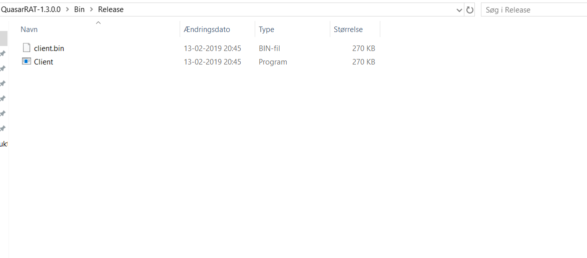 When running build-release it only downloads Client.bin and Client.exe ...