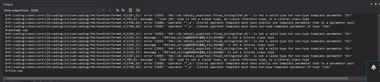 spdlog library errors when building core/engine samples · Issue #249 · GameDevTecnico/cubos · GitHub