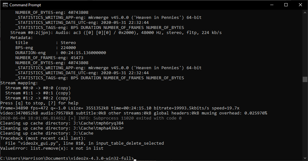 Crash in GUI when deleting items after a long upscale · Issue #287 · k4yt3x/video2x · GitHub