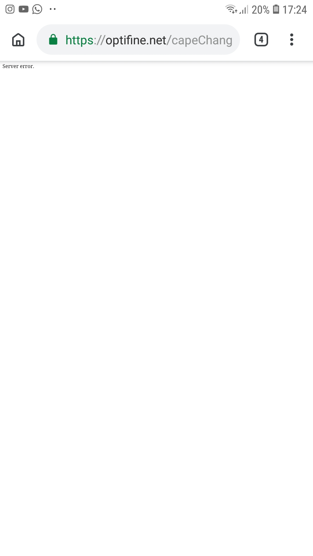 "Cape not found" · Issue #2196 · sp614x/optifine · GitHub