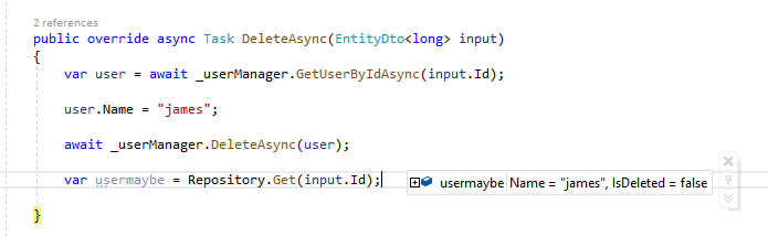 Repository.Delete requires a SaveChanges · Issue #5805 · aspnetboilerplate/aspnetboilerplate ...