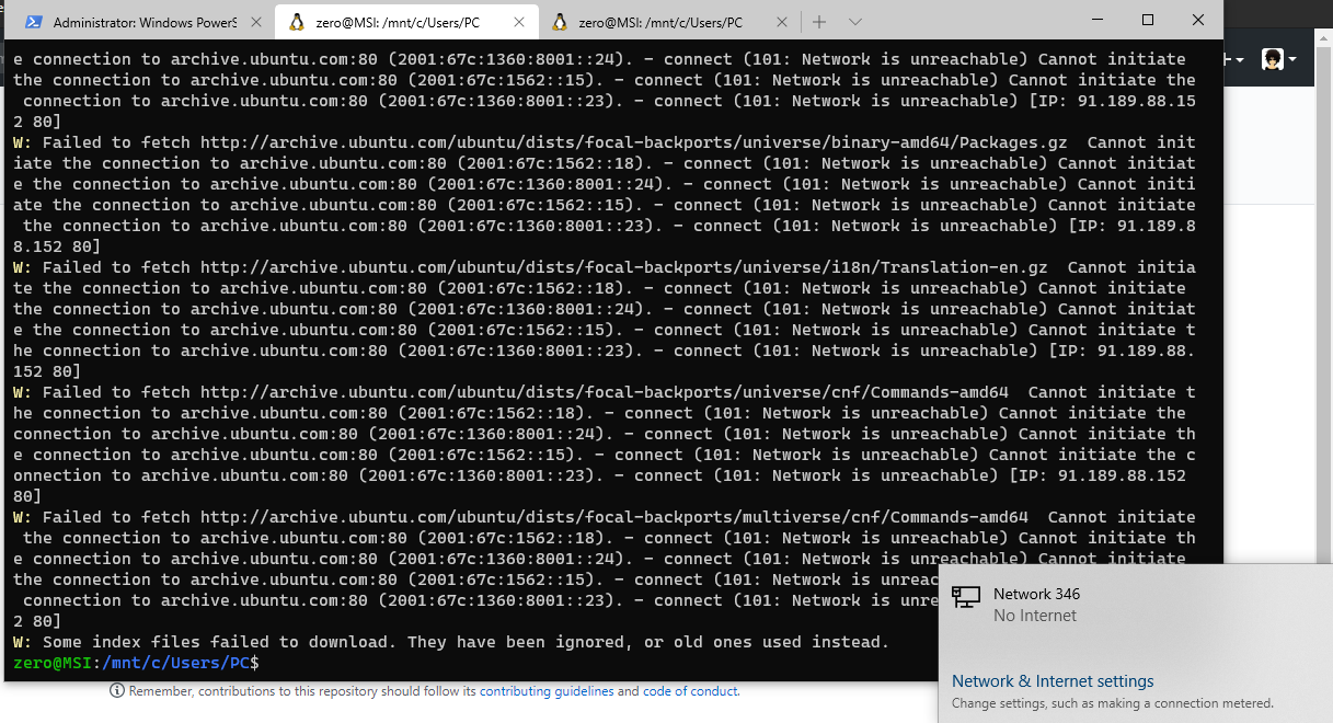 Wsl Causing My Internet To Not Work · Issue 5267 · Microsoftwsl · Github