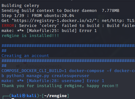 rengine not running properly · Issue #449 · yogeshojha/rengine · GitHub