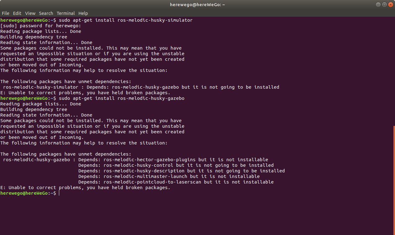 Husky Melodic Installation in Ubuntu 18.04 · Issue #129 · husky/husky · GitHub