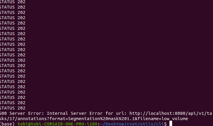 500 Server Error Dumping Big Dataset · Issue 2939 · Cvat Aicvat · Github