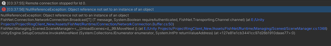 Client connection disconnected during scene unload causing exception in server · Issue #346 ...