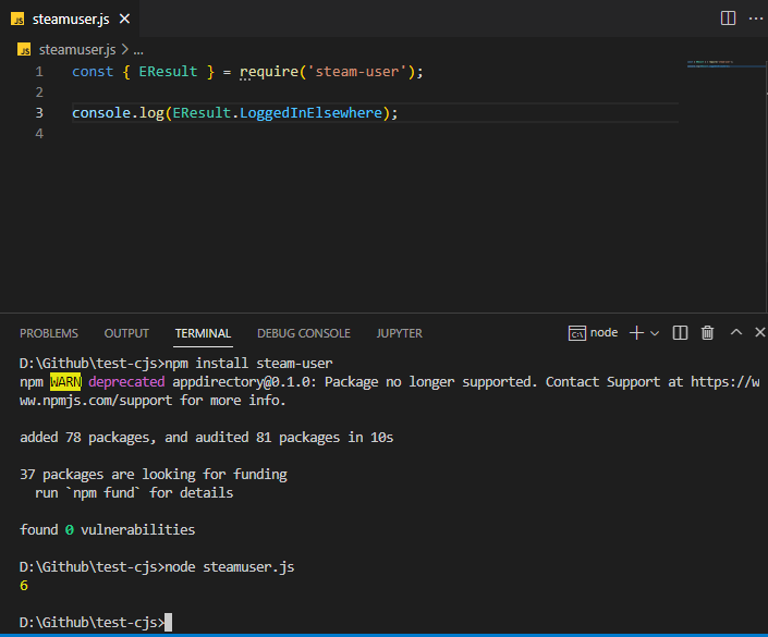 Enums no longer works? · Issue #402 · DoctorMcKay/node-steam-user · GitHub
