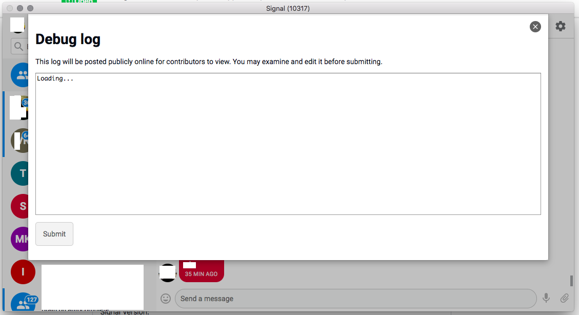 Debug Log causes app to crash; error handling incoming message · Issue #3145 · signalapp/Signal ...